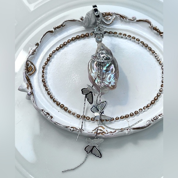 Jewelry | Handmade Freshwater Huge Silvery Iridescent Lavender Pearl ...
